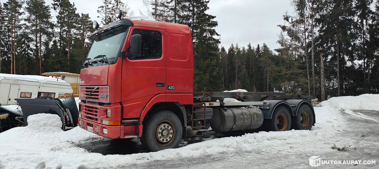 Kuorma-auto Volvo FH12 420 vaijerilaitteilla, vm. 1995, Kaarina | Huutokaupat.com