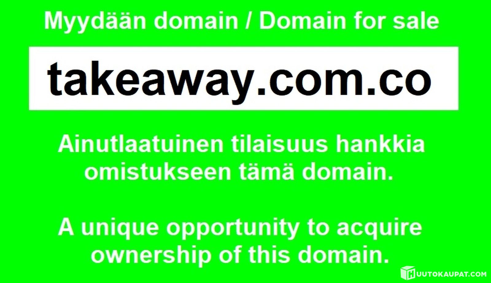 Myydään domain / Domain for sale: takeaway.com.co (Katso myös muut myynnissä olevat harvinaiset ...